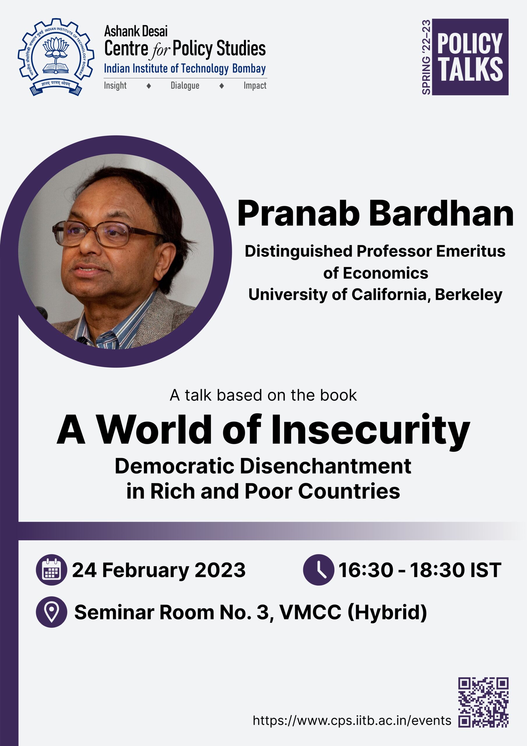 Talk • A World of Insecurity: Democratic Disenchantment in Rich and Poor Countries • Ashank ...